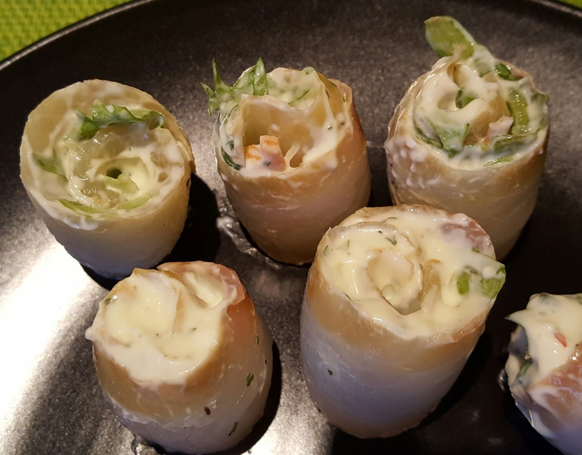 Smoked Halibut Roll ups with Cream cheese Mix | THE WEE CALEDONIAN COOK